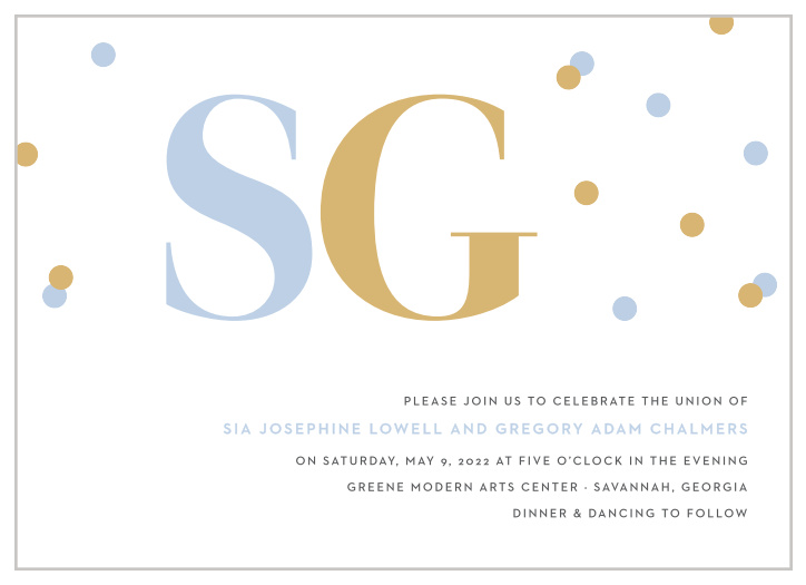 Confetti Overlap Wedding Programs by Basic Invite