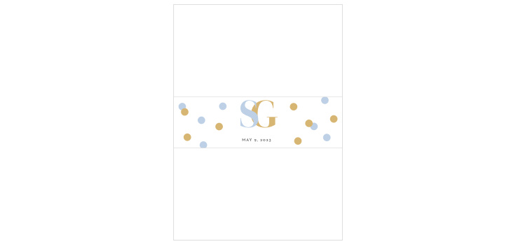 Confetti Overlap Wedding Belly Bands by Basic Invite