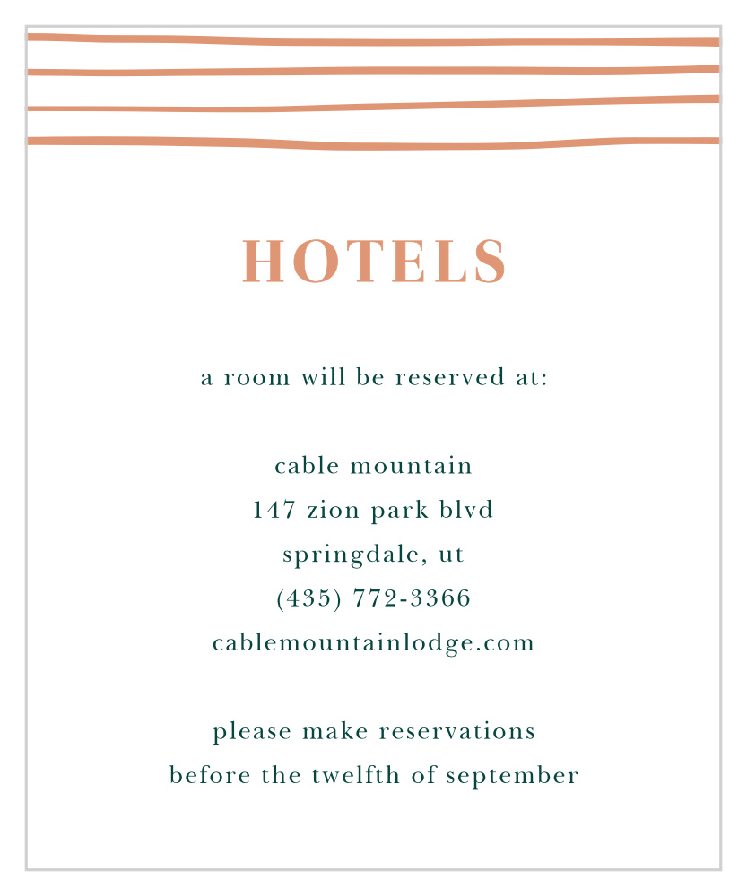 Doodle Border Accommodation Cards by Basic Invite