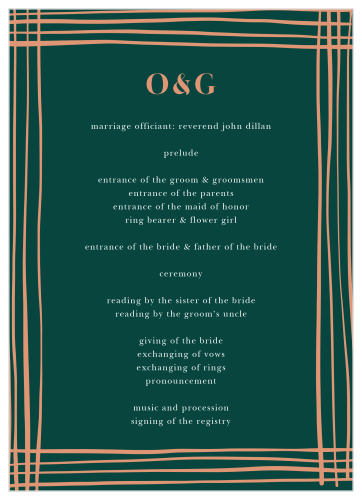 Doodle Border Wedding Menus by Basic Invite