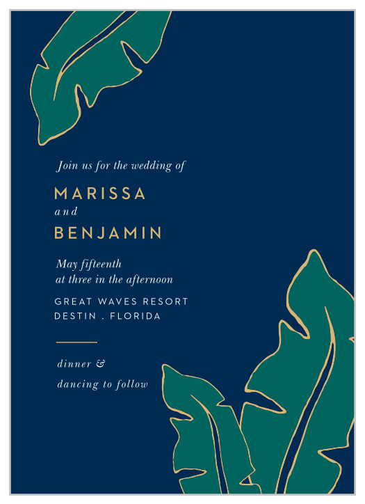 Green Breeze Wedding Programs by Basic Invite