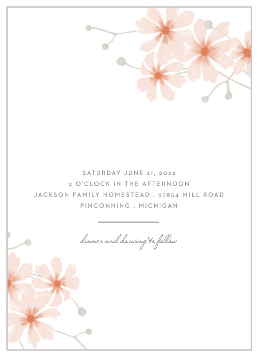 Cherry Blossom Wedding Invitations - Match Your Color & Style Free!