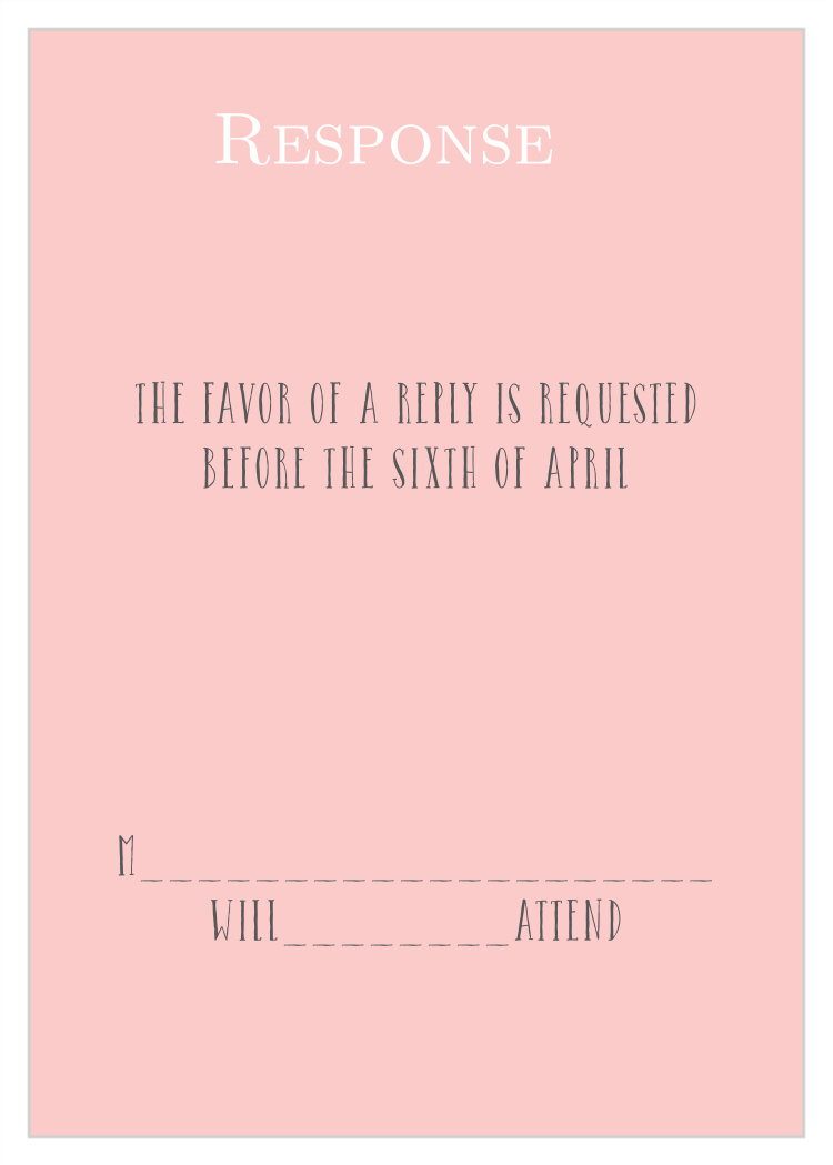 Illustrated Rose Response Cards by Basic Invite