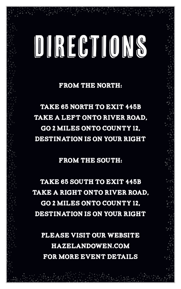 Poster Print Direction Cards by Basic Invite