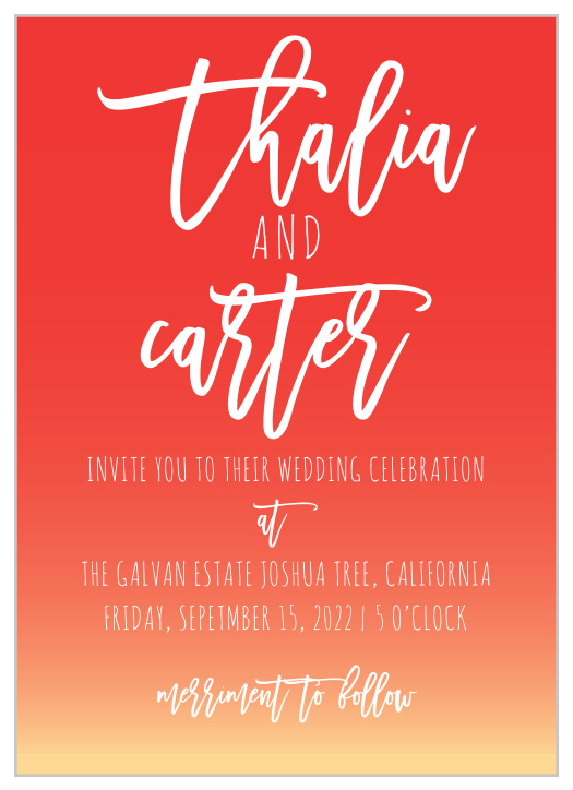 Red Wedding Invitations - Match Your Color & Style Free!