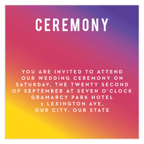 Rainbow Ombre Wedding Programs by Basic Invite