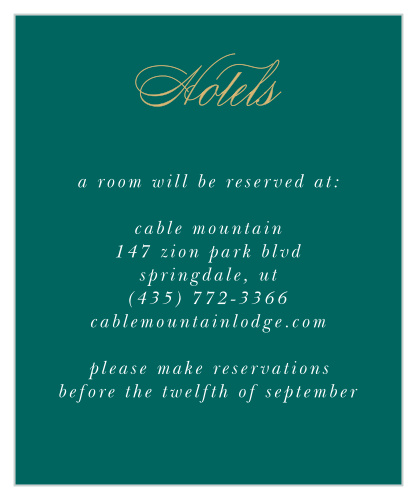 Emerald Facets Registry Cards by Basic Invite