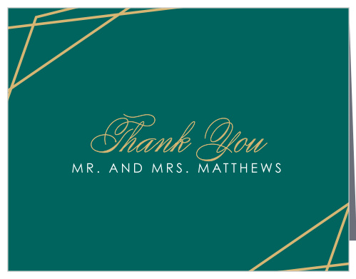 Emerald Facets Place Cards by Basic Invite