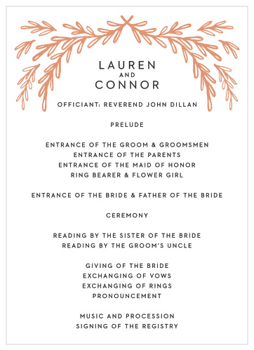Wedding Programs | Match Your Colors & Style Free!