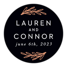 Gilded Frame Wedding Belly Bands by Basic Invite