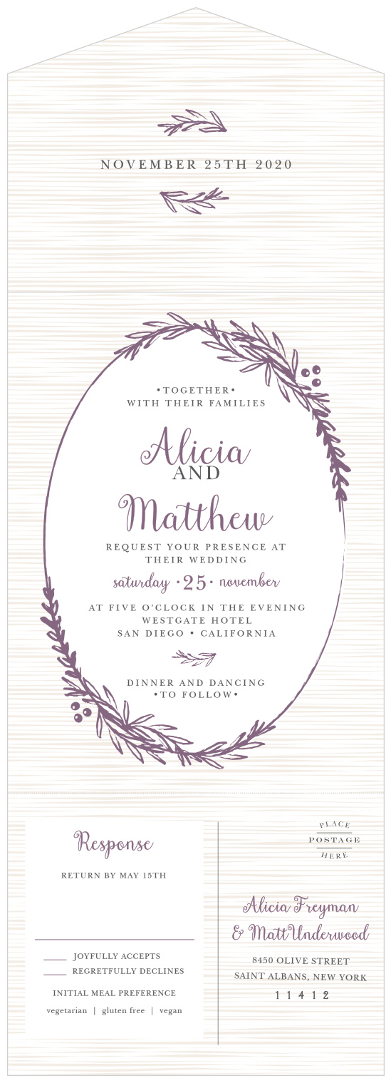 Laurel Wedding Invitations - Match Your Color & Style Free!