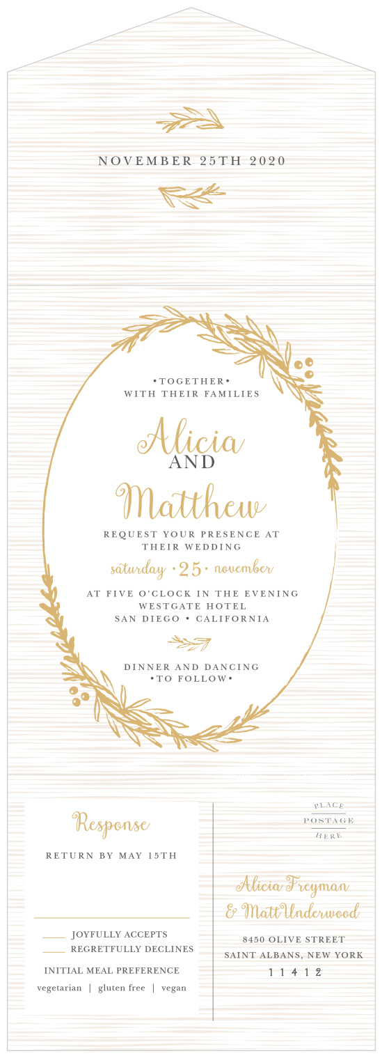 Bohemian Wedding Invitations - Match Your Color & Style Free!