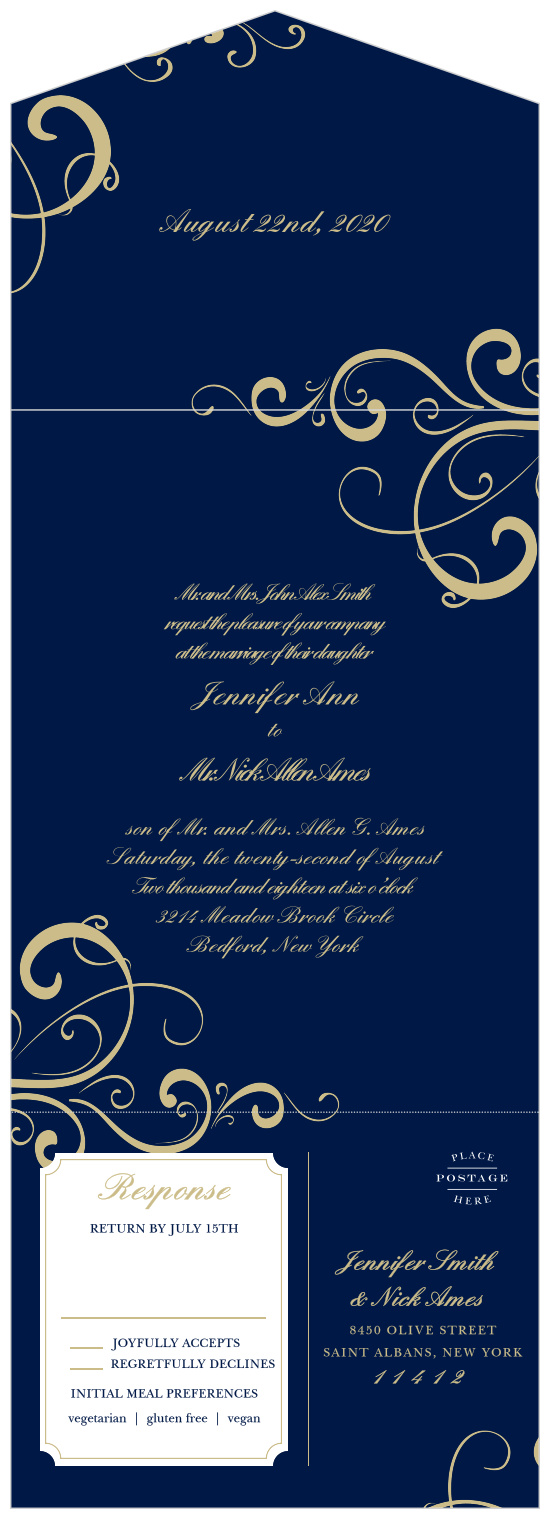 Simple Swirls Wedding Program