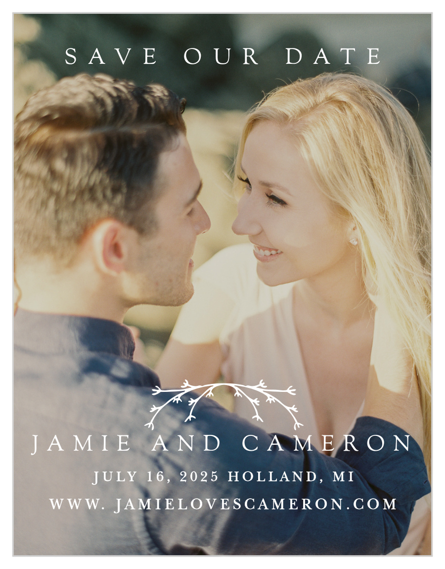 Charming Twig Save the Date Cards by Basic Invite