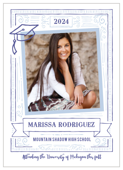 Cap And Gown Graduation Announcements And Invitations - Match Your ...