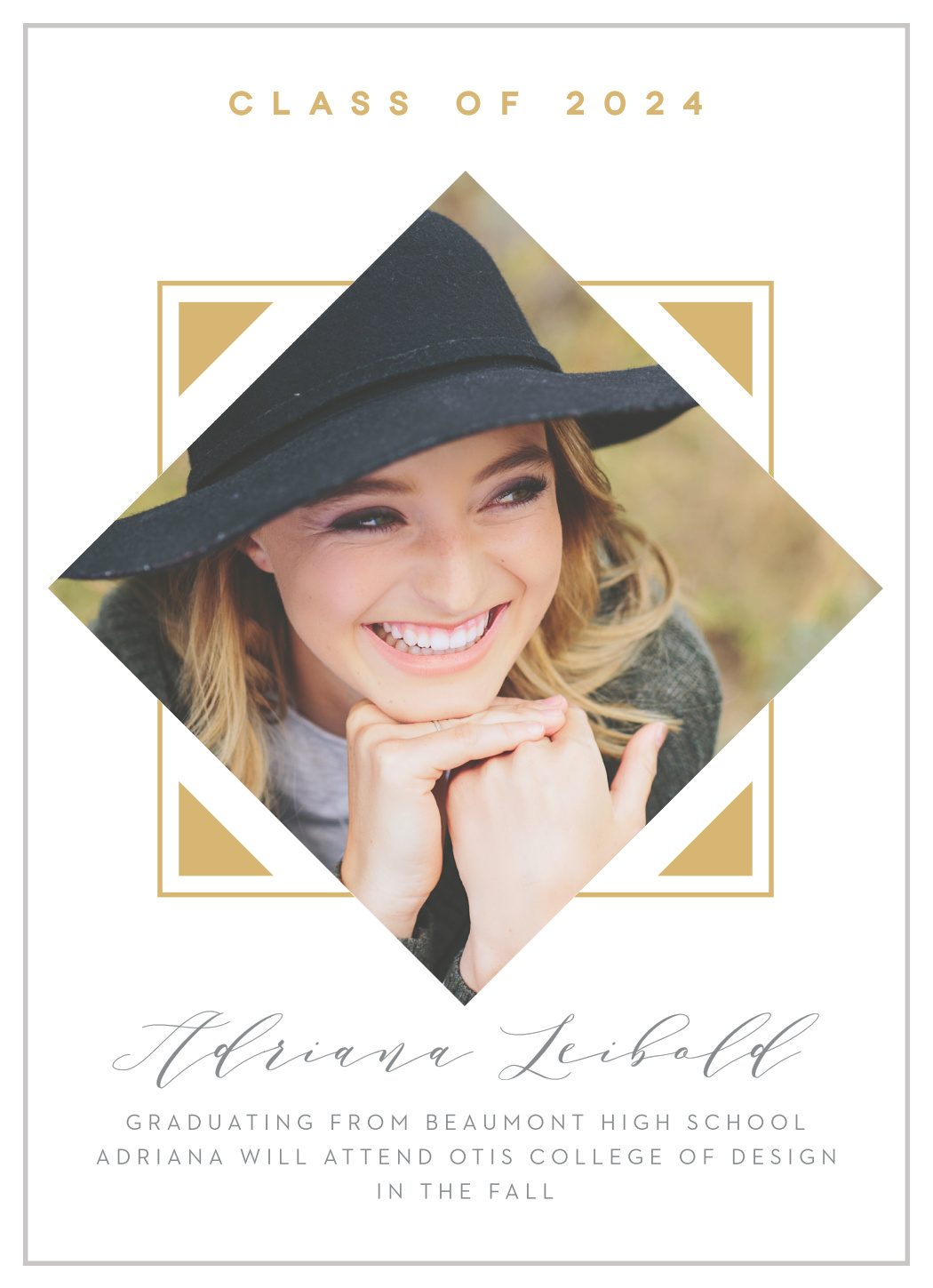 Geometric Grad Graduation Announcements by Basic Invite