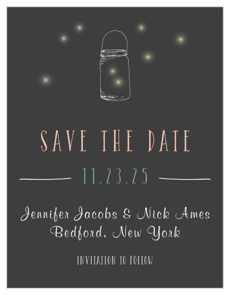 No Photo Save the Date Cards | Match Your Color & Style Free! - Basic ...