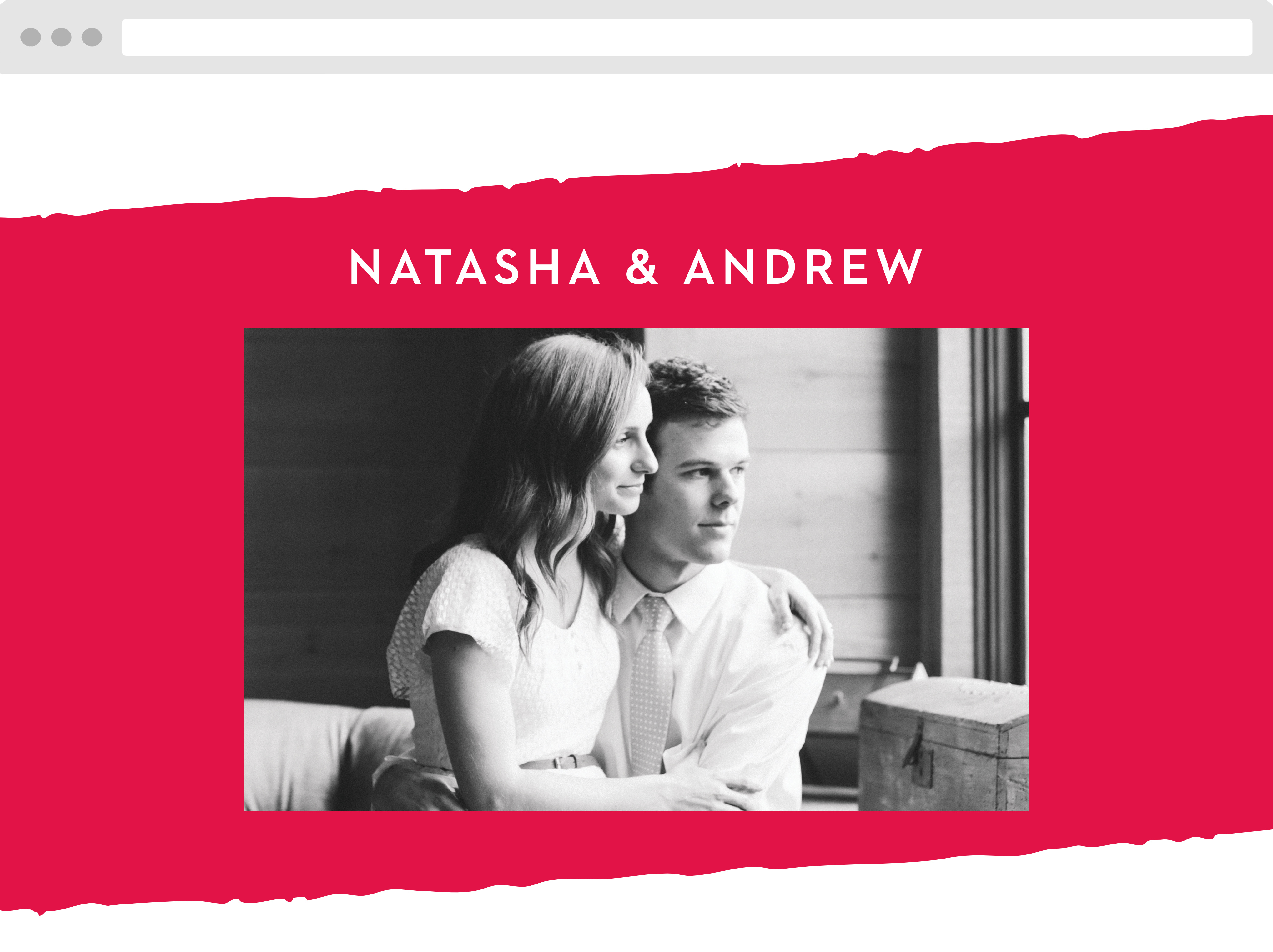 Torn Paper Wedding Website by Basic Invite