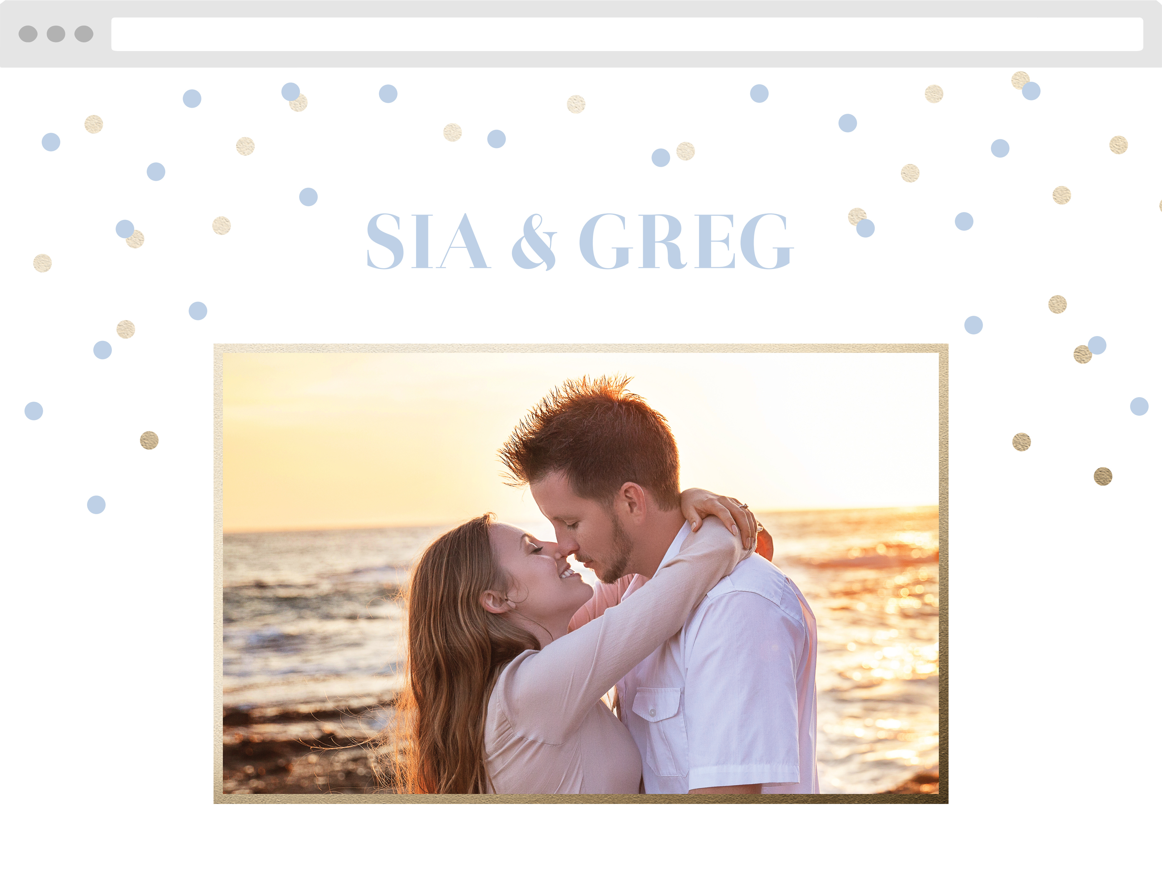 Confetti Overlap Wedding Website by Basic Invite