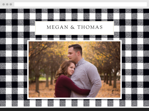 Rustic Plaid Wedding Menus by Basic Invite