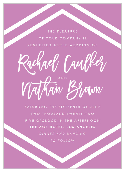 Cheeky Chevron Wedding Programs by Basic Invite