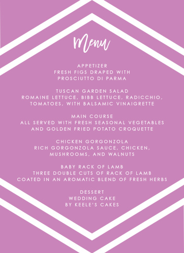 Cheeky Chevron Wedding Programs by Basic Invite