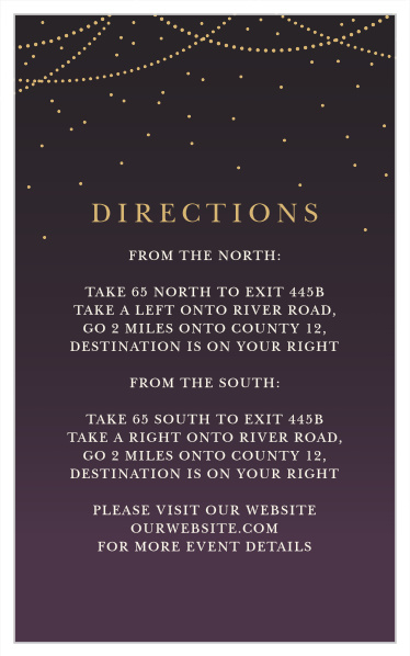 Wedding Direction Cards by Basic Invite