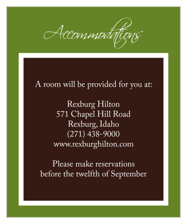 Initials Square Direction Cards