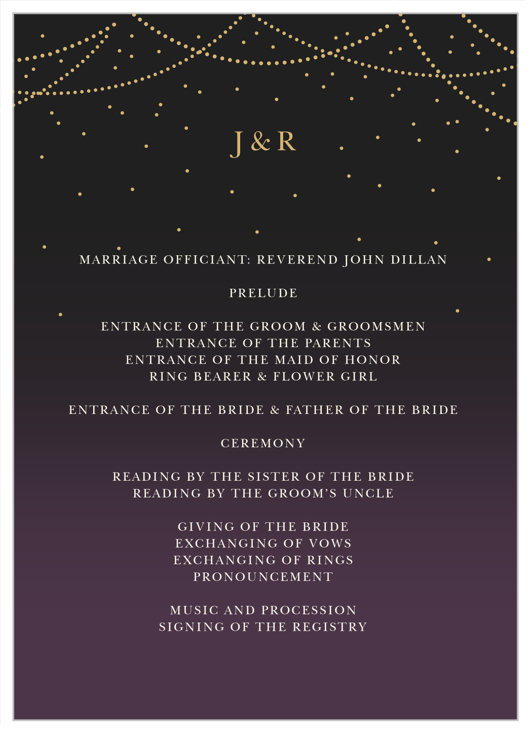 Light & Lantern Wedding Programs by Basic Invite