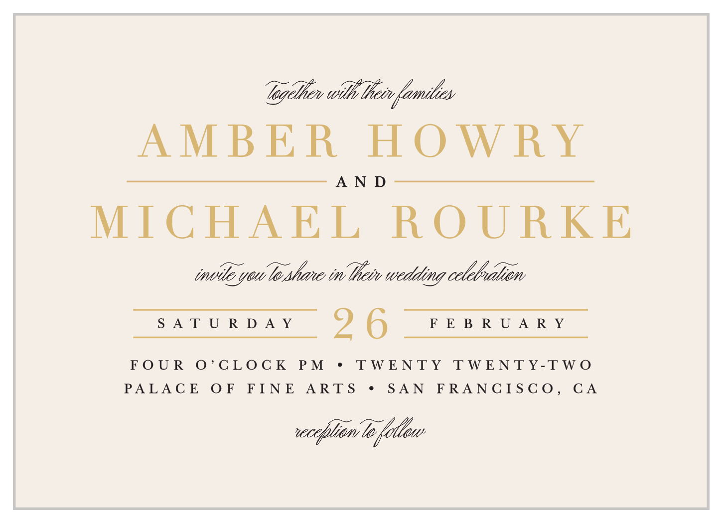 Timeless Type Wedding Invitations by Basic Invite