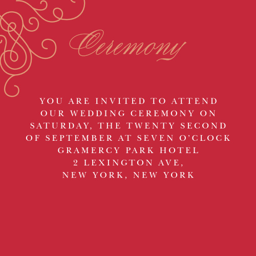 Wedding Reception Cards and Wedding Ceremony Cards by Basic Invite