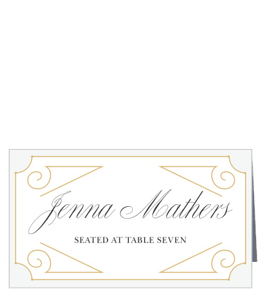 New Deco Frame Wedding Programs by Basic Invite