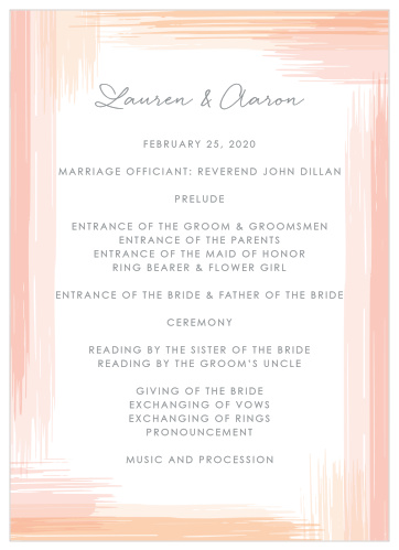 Wedding Programs | Match Your Colors & Style Free! - Basic Invite