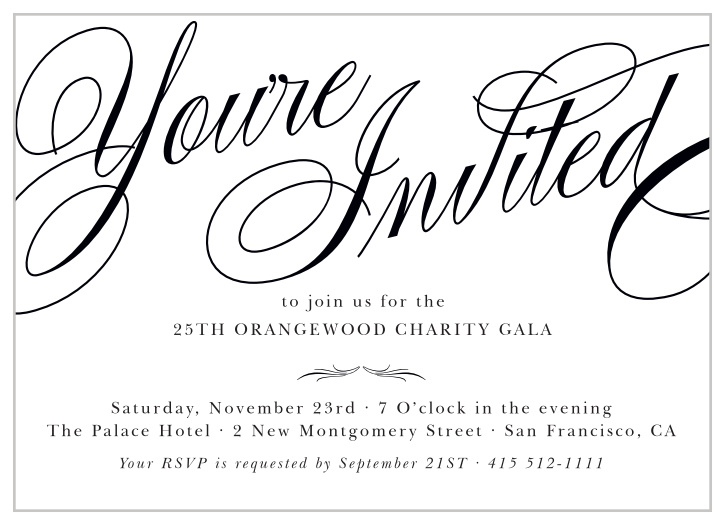 Gala Invitations | Corporate Event & Dinner Invitations