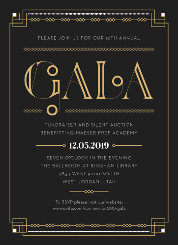 Gala Invitations | Corporate Event & Dinner Invitations - Basic Invite
