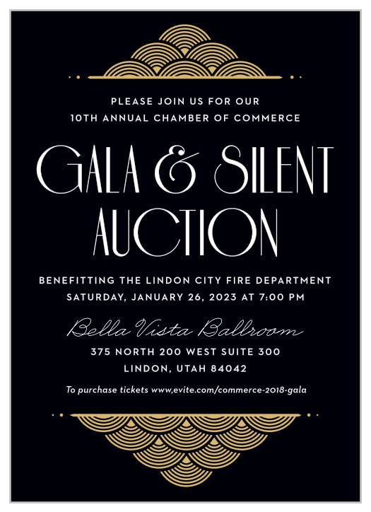 Gala Invitations | Corporate Event & Dinner Invitations - Basic Invite