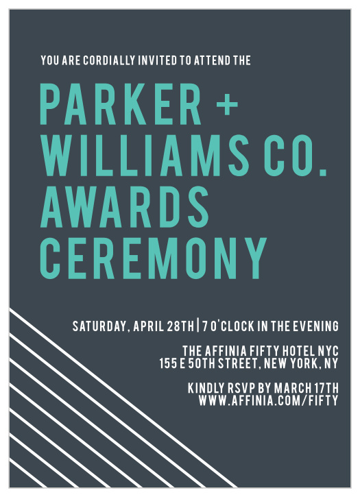 Gala Invitations | Corporate Event & Dinner Invitations - Basic Invite