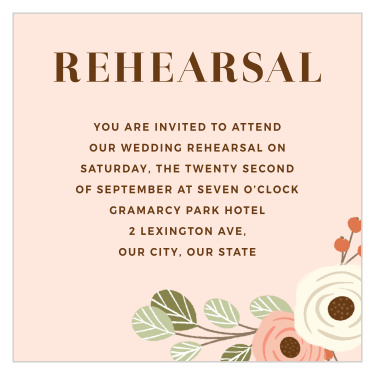 Country Chic Accommodation Cards by Basic Invite