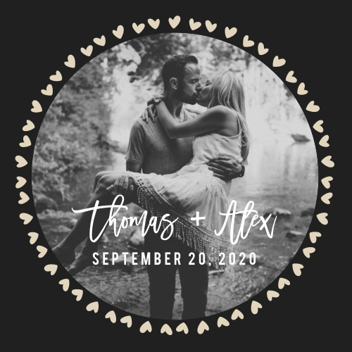 Wedding Coasters | Match Your Color & Style Free! - Basic Invite