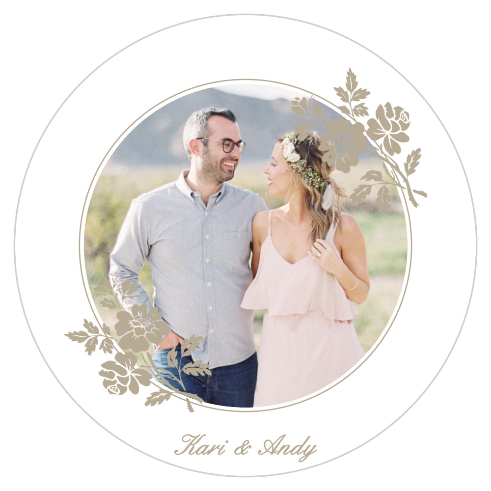 Rose Stamped Coaster by Basic Invite