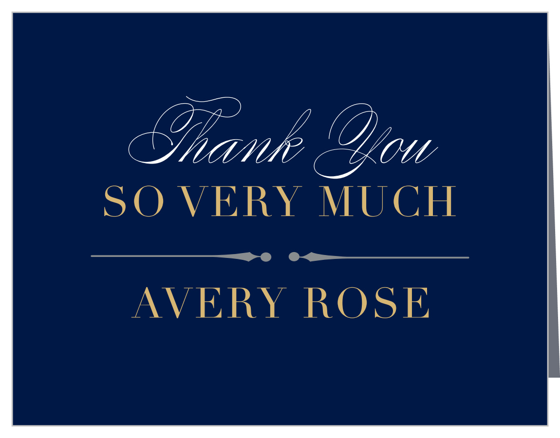 Perfect Type Bat Mitzvah Thank You Cards by Basic Invite