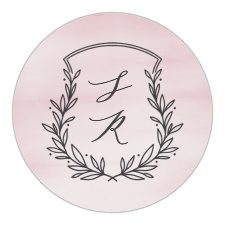 Watercolor Initials Wedding Invitations by Basic Invite