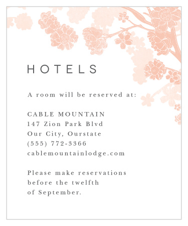 Tree Blossoms Wedding Invitations by Basic Invite