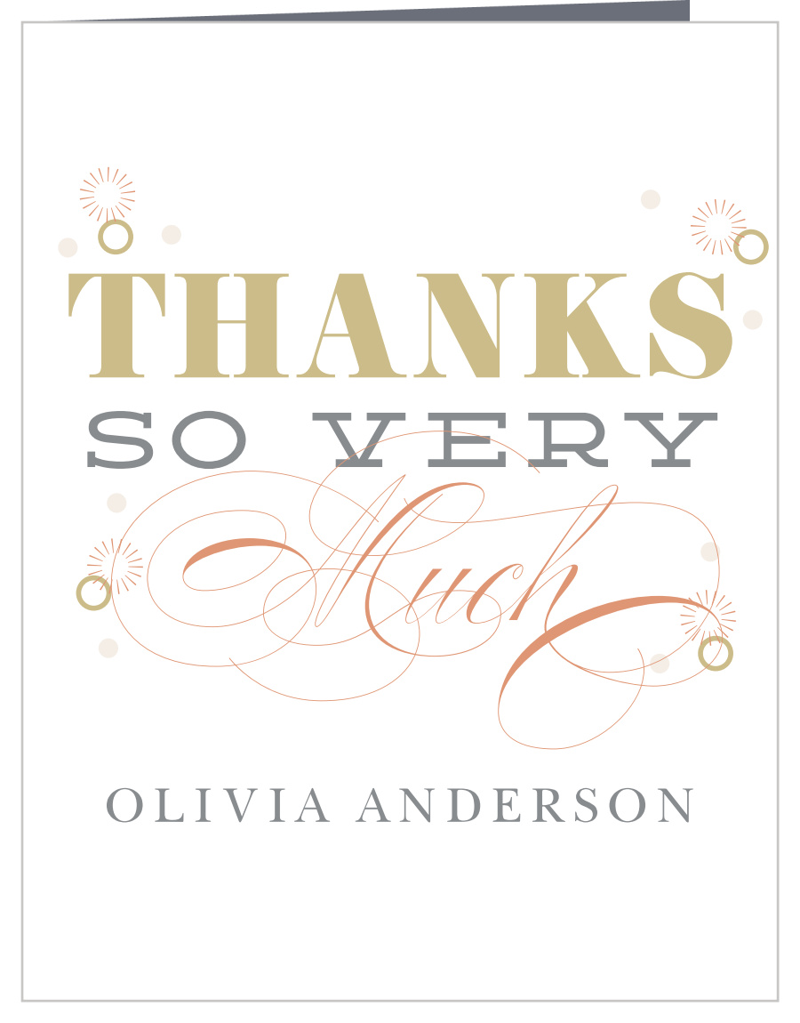 Bubbly Champagne Adult Birthday Thank You Cards by Basic Invite