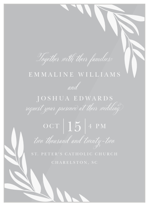 Clear Wedding Invitations, Transparent Wedding Invitations - Basic Invite