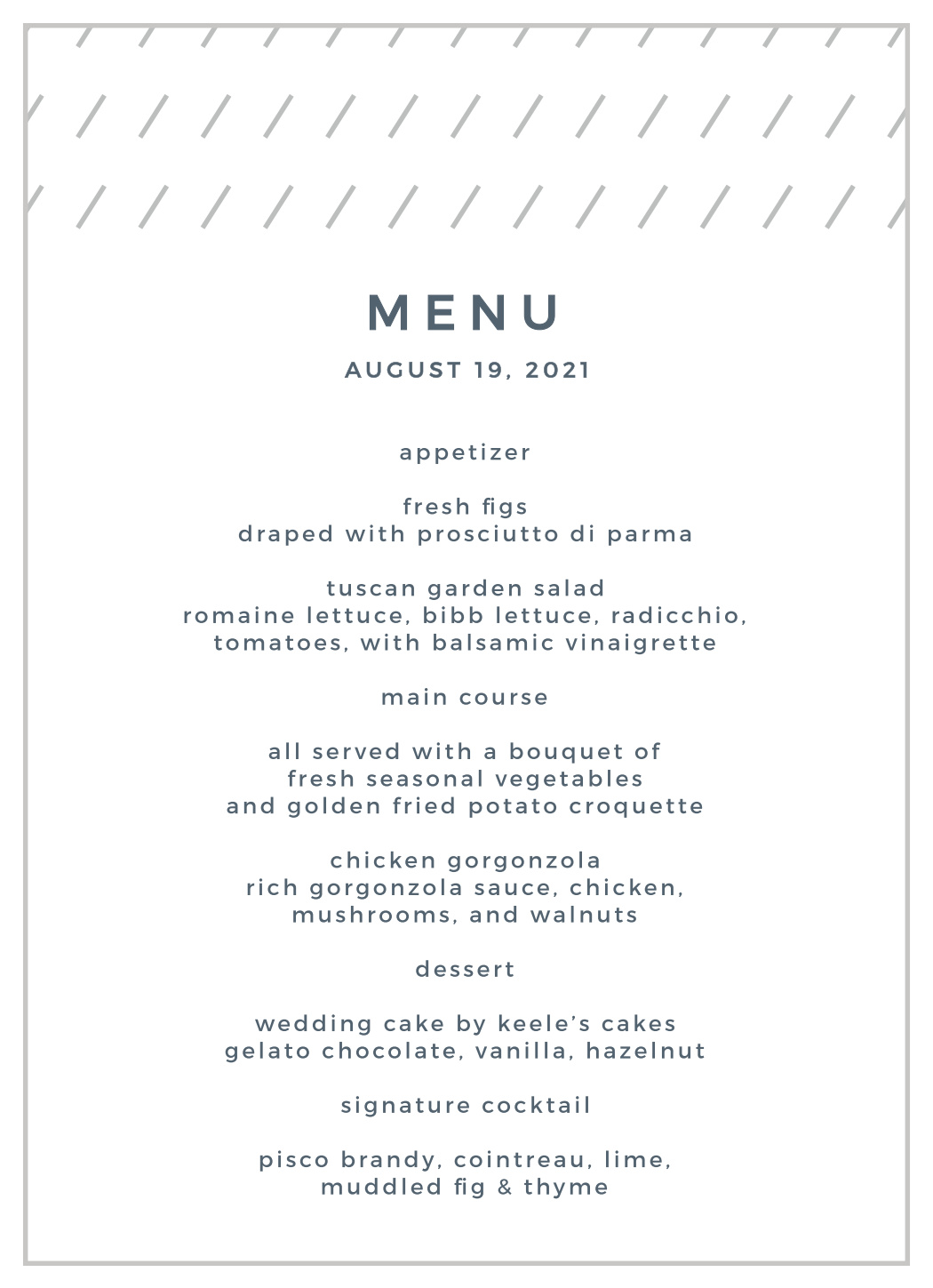 Starry Galaxy Wedding Menus by Basic Invite