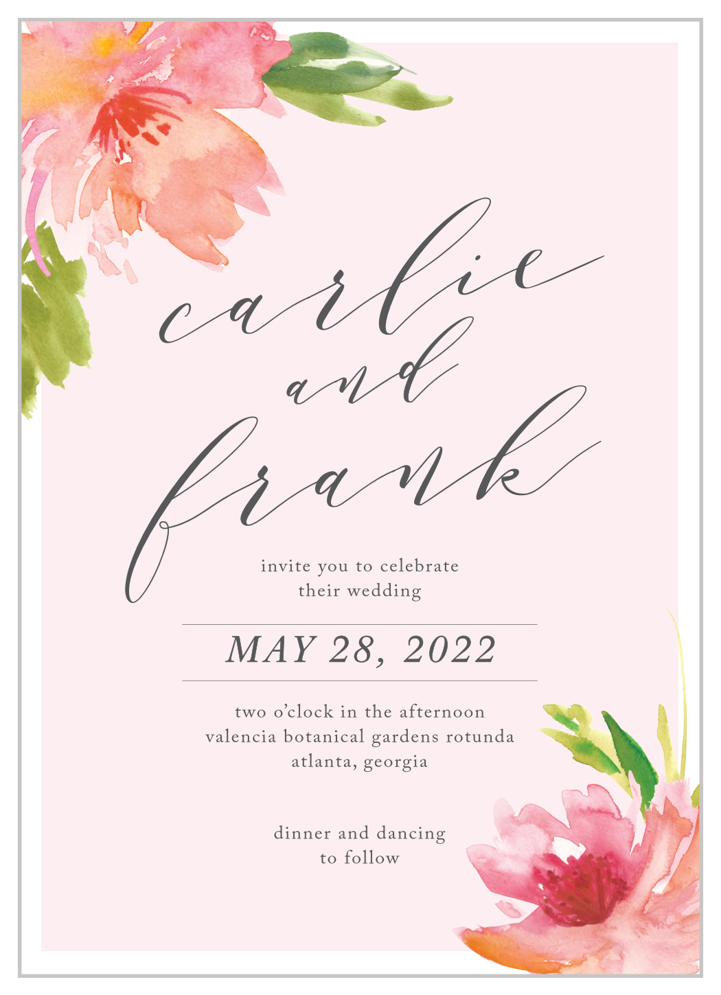 Botanical Gardens Wedding Invitations by Basic Invite