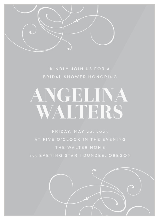 Bold Swash Clear Save-the-Date Cards by Basic Invite