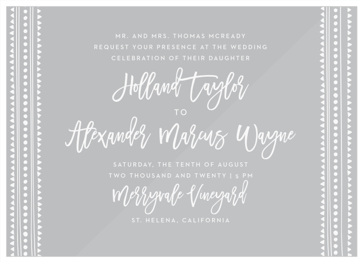 Boho Pattern Clear Response Cards by Basic Invite