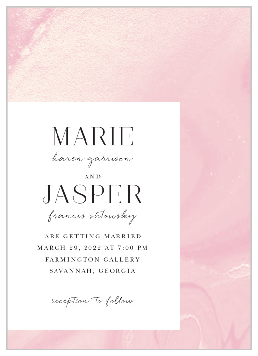 Blushing Gold Wedding Programs by Basic Invite